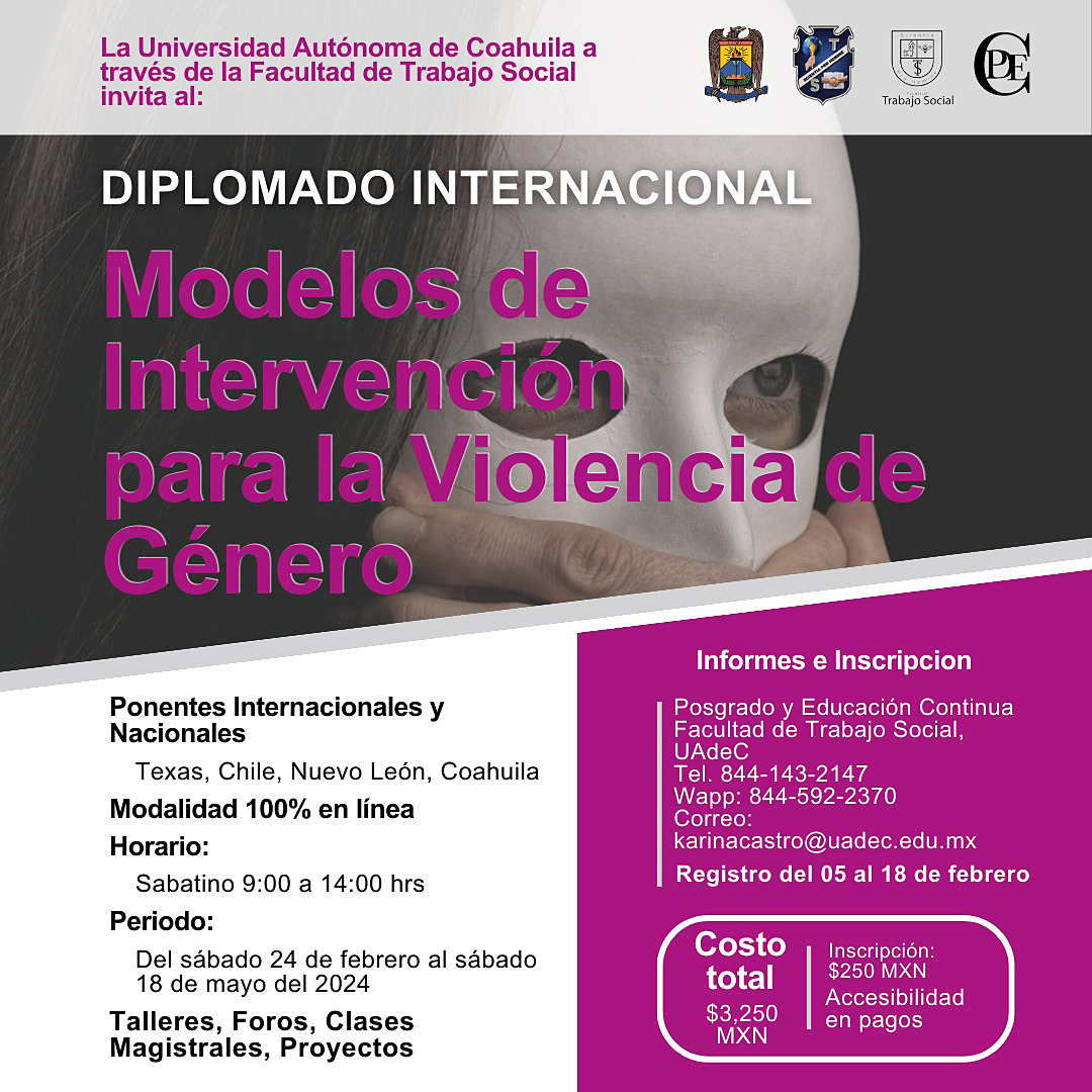 Realizará Uadec Diplomado Internacional En Modelos De Intervención Para
